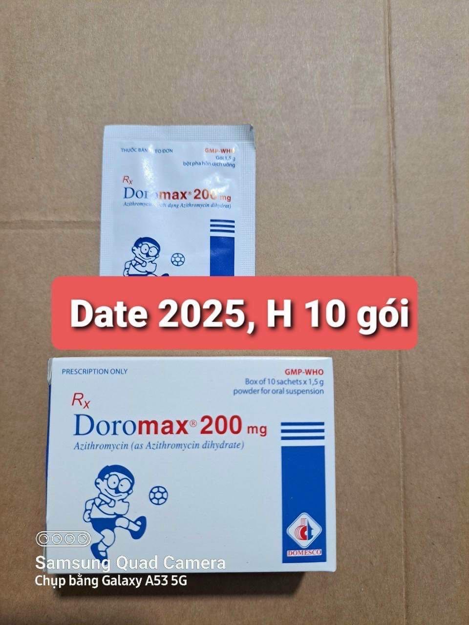 Doromax 200mg date 2025