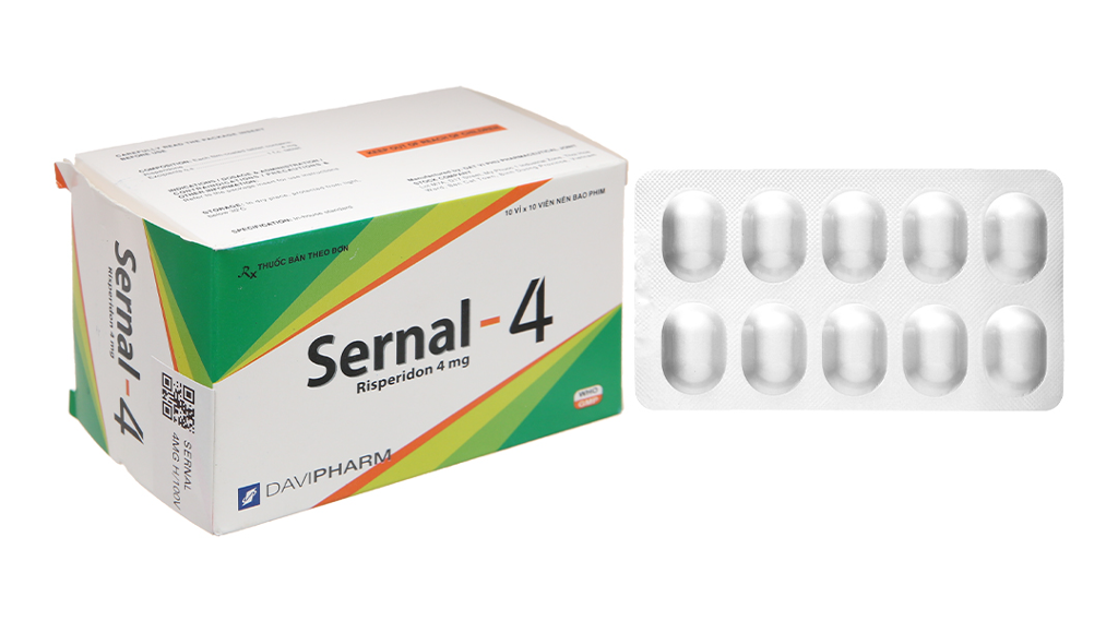 Sernal-4 trị bệnh loạn tâm thần cấp và mạn (10 vỉ x 10 viên)