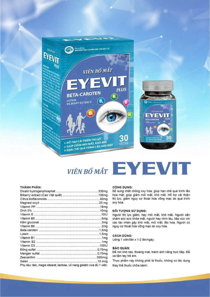VIÊN BỔ MẮT EYEVIT PLUS LỌ 30V -K108H