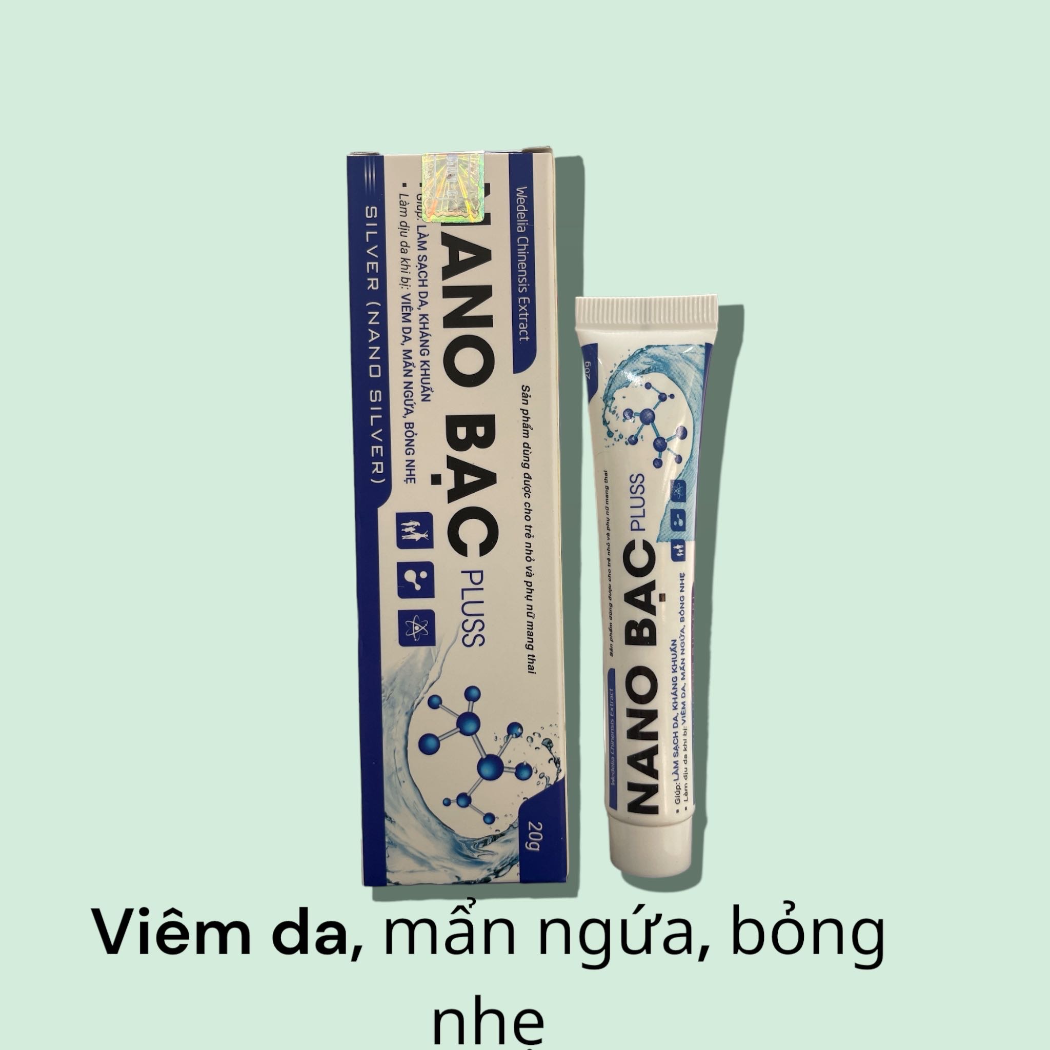 Kem bôi da Nano Bạc Pluss : kháng khuẩn, dịu da khi bị viêm, mẩn ngứa ...