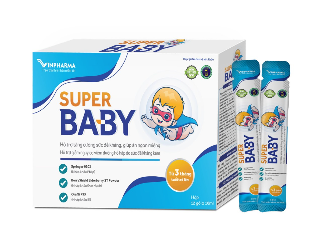 SUPER BABY (12 gói x 10 ml) - giúp tăng đề kháng cho trẻ