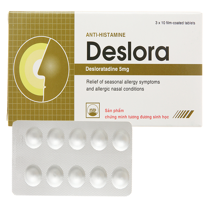 HẾT HÀNG Deslora (Desloratadin 5mg)_Hộp 3 vỉ x 10 viên