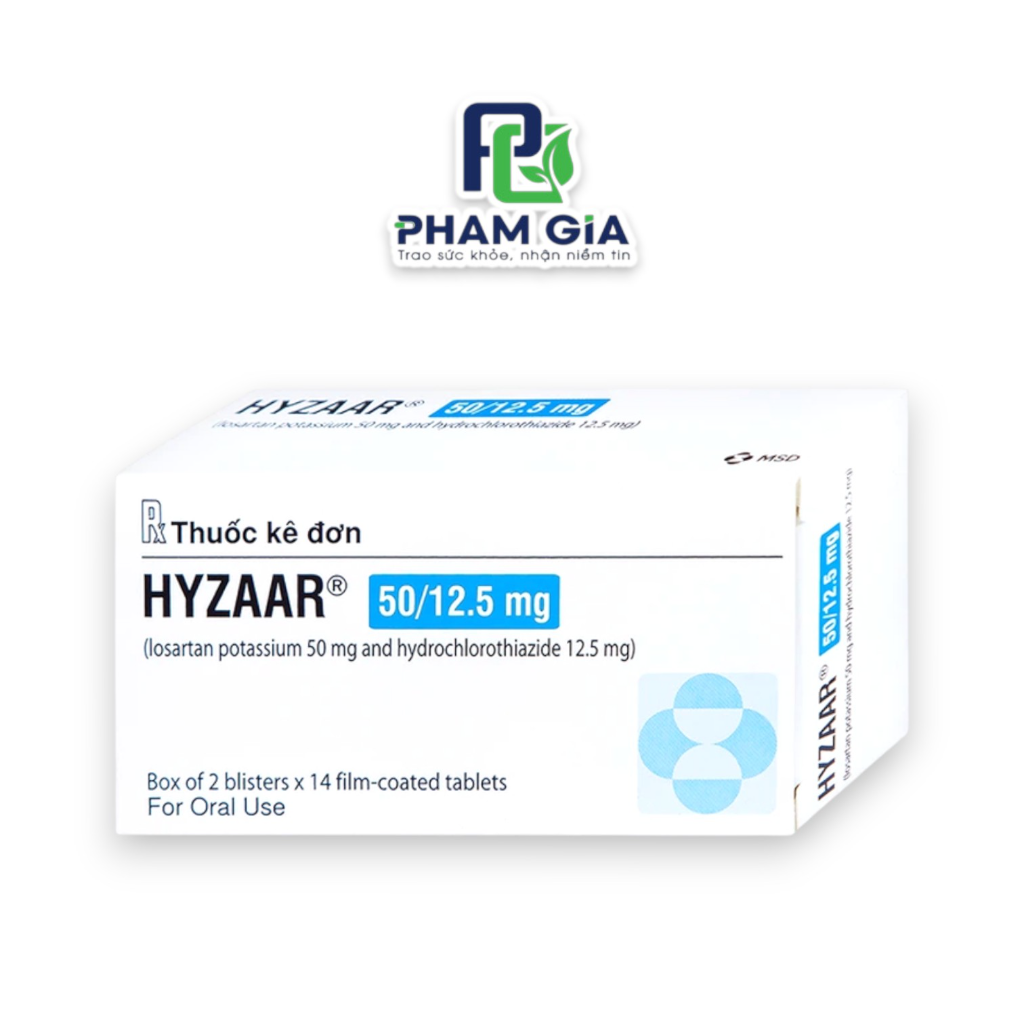 Hyzaar 50mg/12.5mg (2 vỉ x 14 viên) Anh