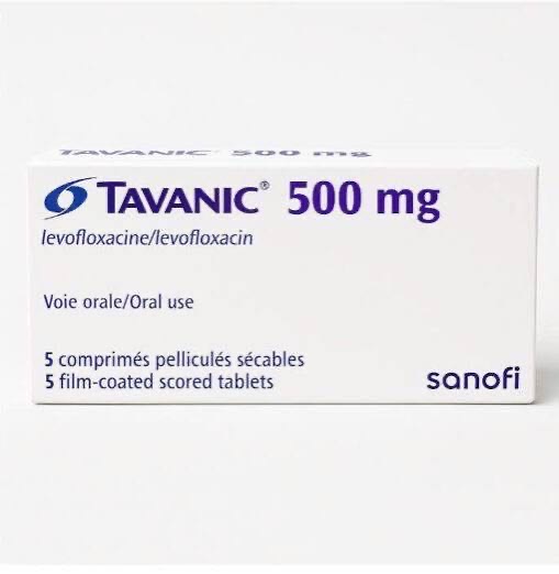 Tavanic 500mg ( Levofloxacin)_Hộp 1 vỉ x 5 viên