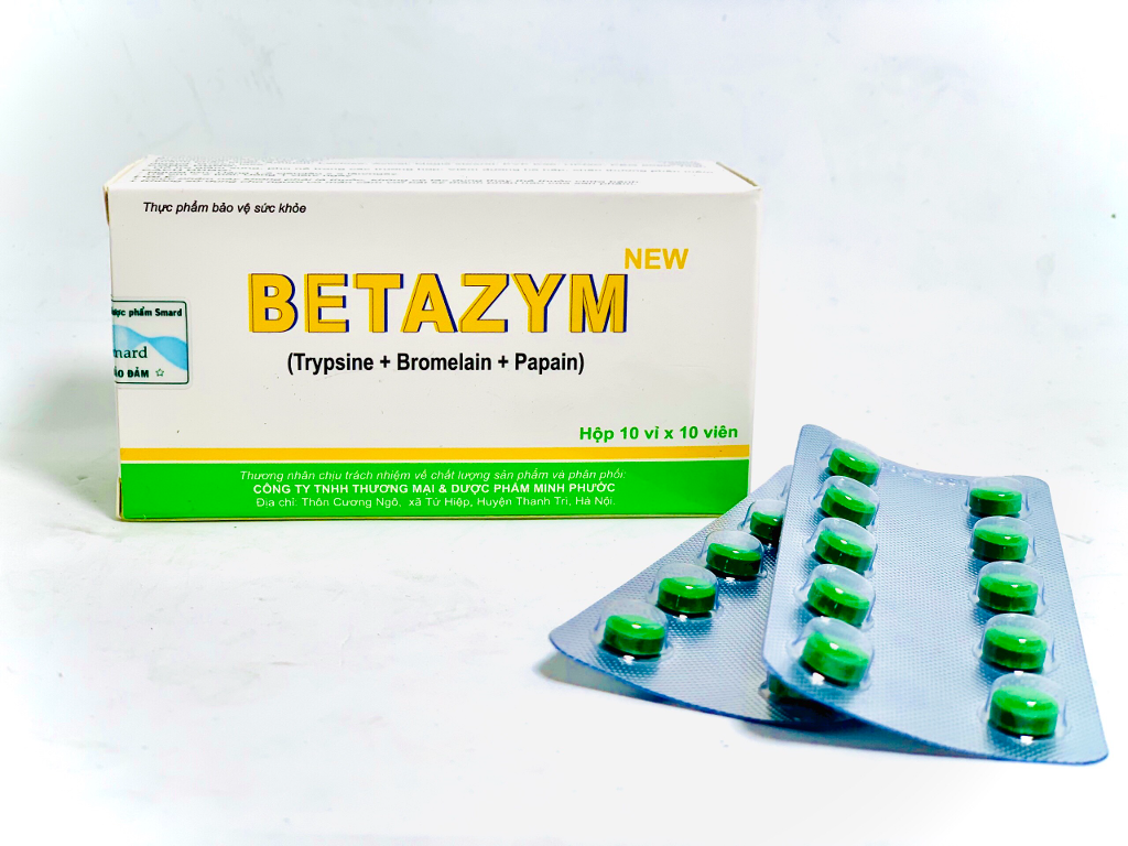 BETAZYM ( Hộp 10 vỉ x10 viên)