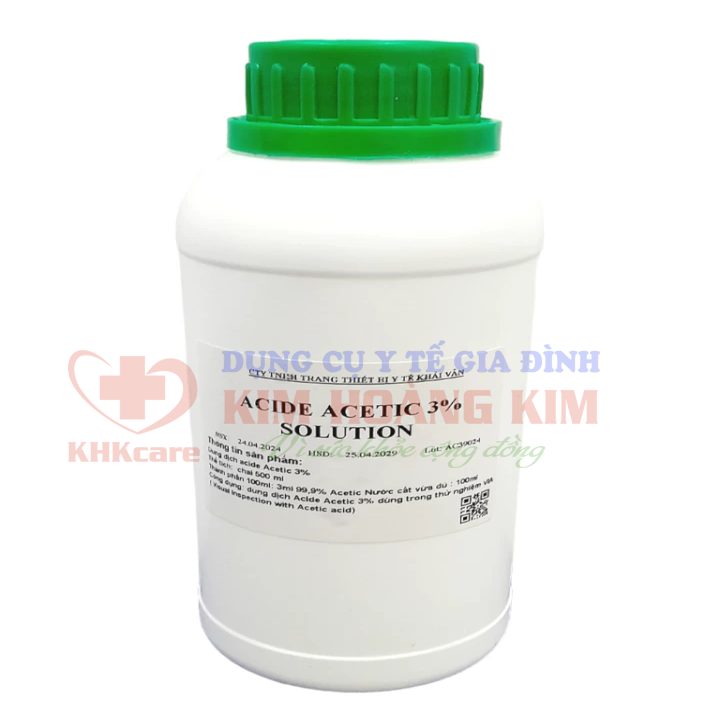 Dung dịch Axit Acetic 3% loãng - Chai 500ml