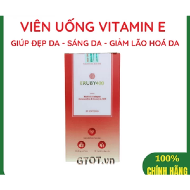 Viên Uống Bổ Sung Vitamin E ERUBY Hộp 30 viên